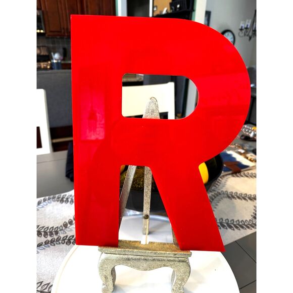 None | Wall Decor | Vintage Plexiglass Letter R Plastic Letter R ...